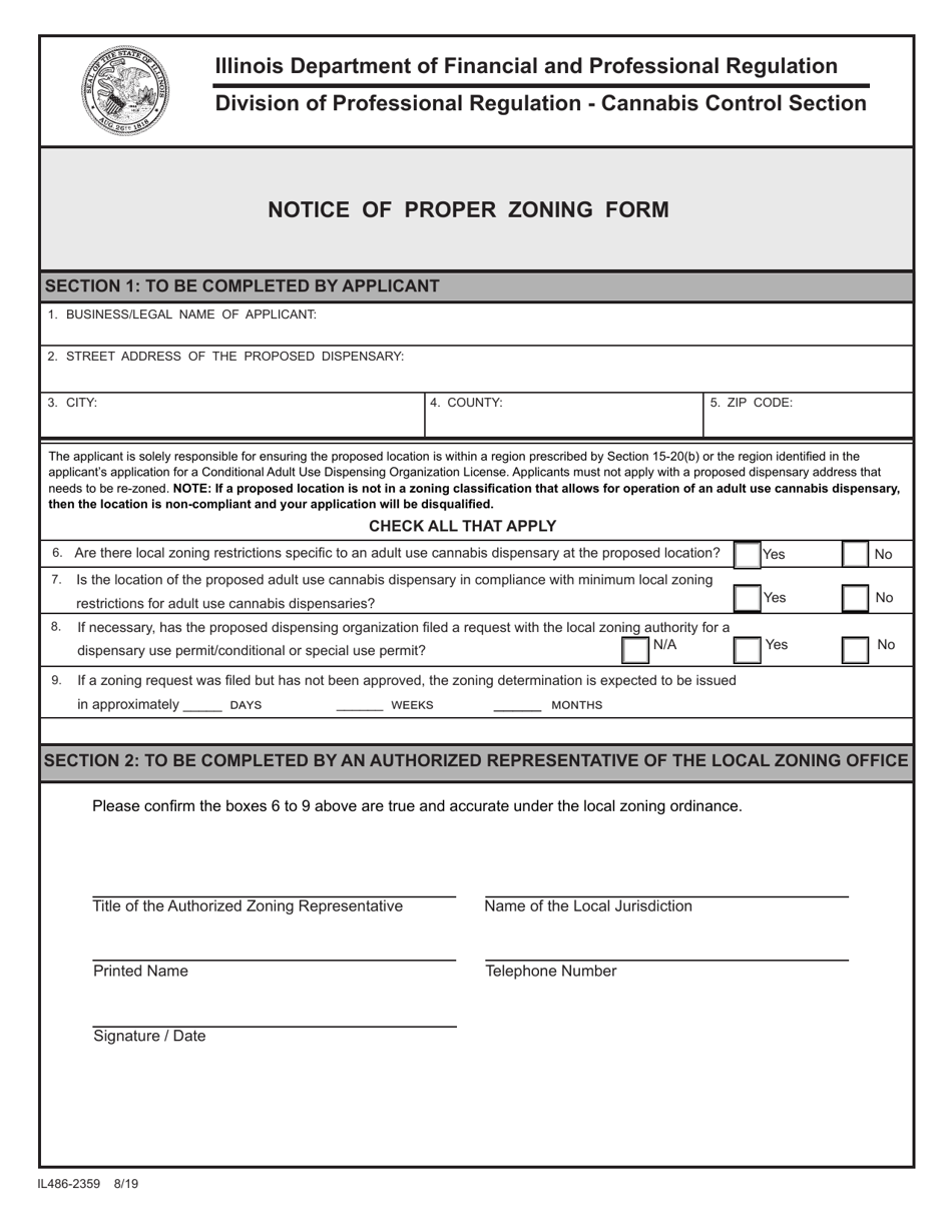 Form IL486-2359 - Fill Out, Sign Online and Download Fillable PDF ...