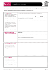 Form 73 - Fill Out, Sign Online and Download Fillable PDF, Queensland ...
