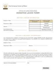 Ohio Donated Leave Form - Fill Out, Sign Online and Download PDF ...