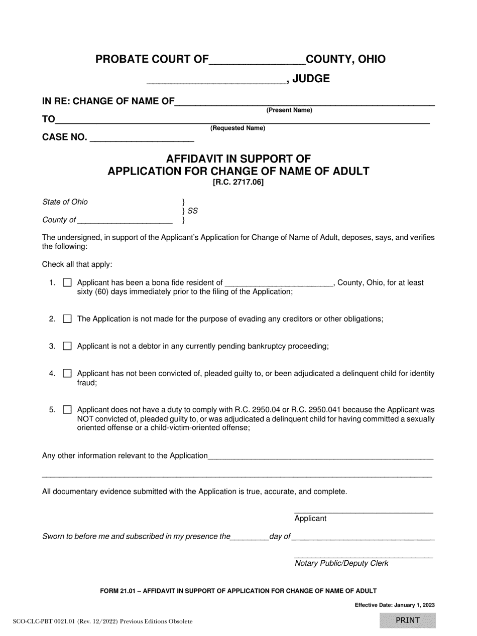 Form 21.01 (SCO-CLC-PBT0021.01) - Fill Out, Sign Online and Download ...
