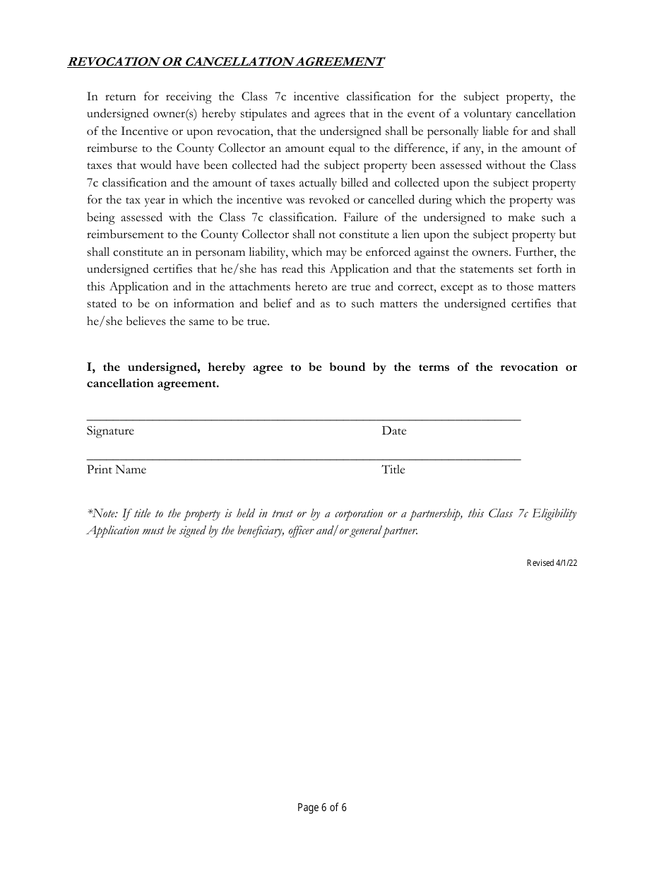 Cook County, Illinois Class 7c Eligibility Application - Fill Out, Sign ...