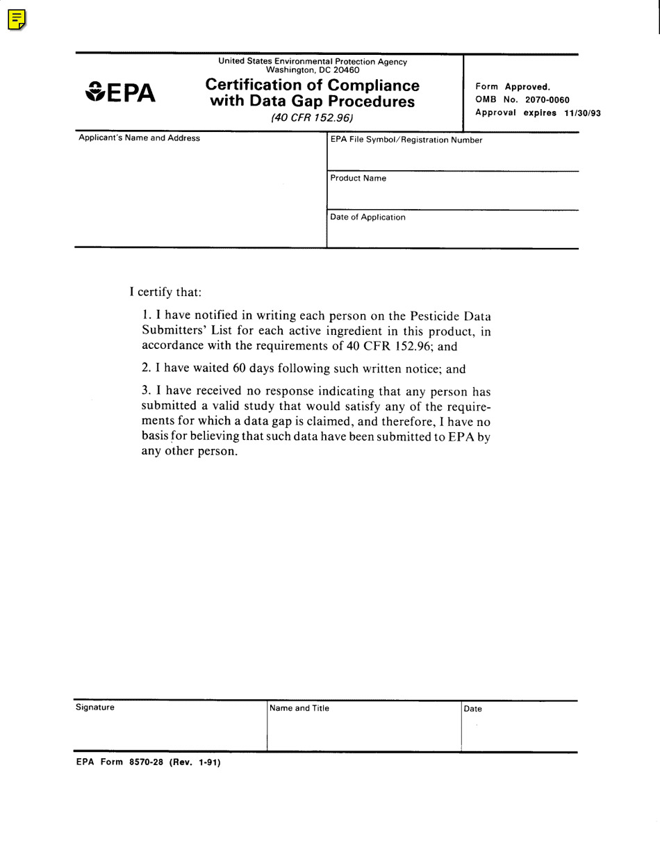 EPA Form 8570-28 - Fill Out, Sign Online and Download Fillable PDF ...