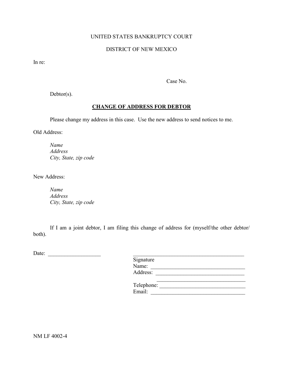 Form NM LF4002-4 - Fill Out, Sign Online and Download Printable PDF, New Mexico | Templateroller