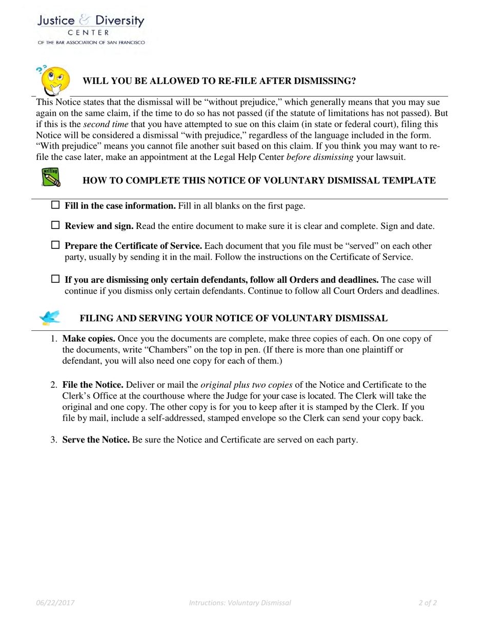 California Notice Of Voluntary Dismissal Of This Entire Case Only california-notice-of-voluntary-dismissal-of-this-entire-case-only