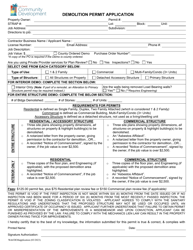 Lee County, Florida Demolition Permit Application - Fill Out, Sign ...