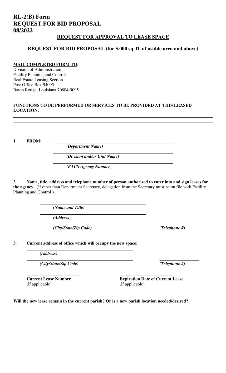 Form RL-2(B) - Fill Out, Sign Online and Download Fillable PDF ...