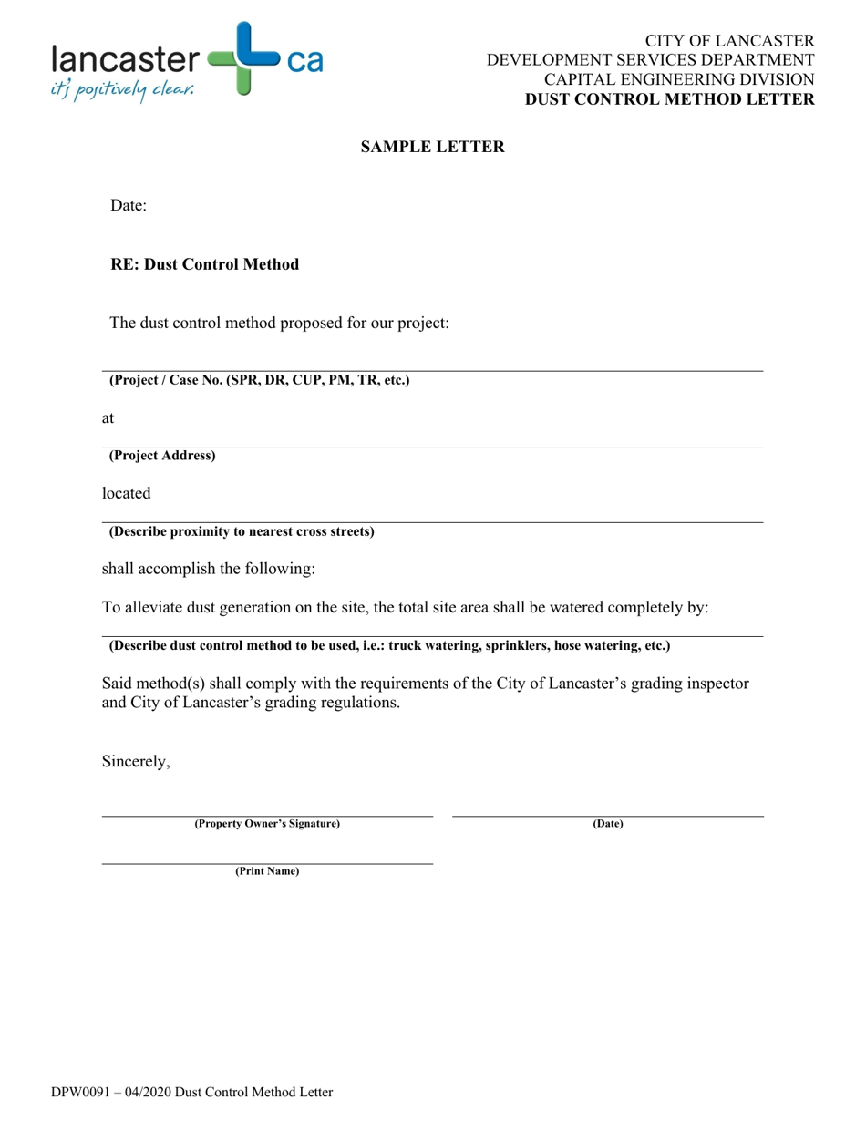 Form DPW0091 - Fill Out, Sign Online and Download Fillable PDF, City of ...