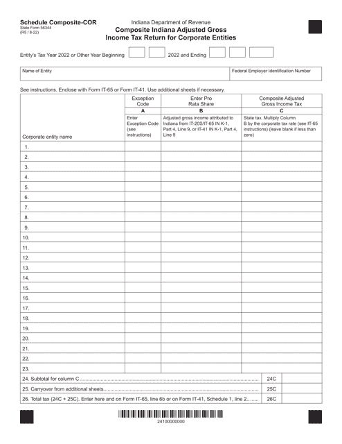 State Form 56344 Schedule COMPOSITE-COR - Fill Out, Sign Online and ...