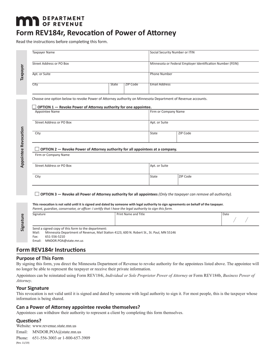 Form REV184R Fill Out Sign Online And Download Fillable PDF 
