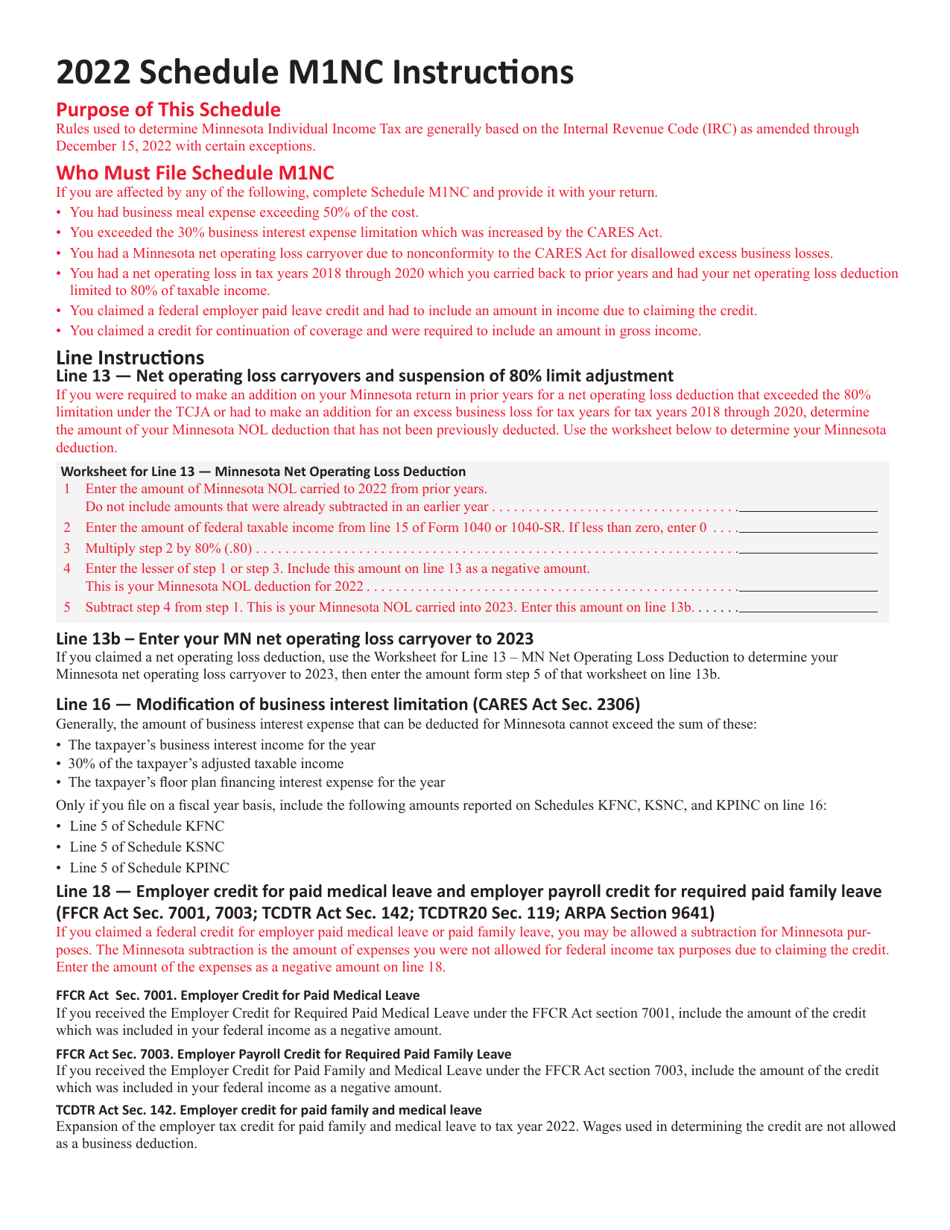 2022 Minnesota Federal Adjustments - Fill Out, Sign Online and Download ... 2022 Minnesota Federal Adjustments - Fill Out, Sign Online and Download ...