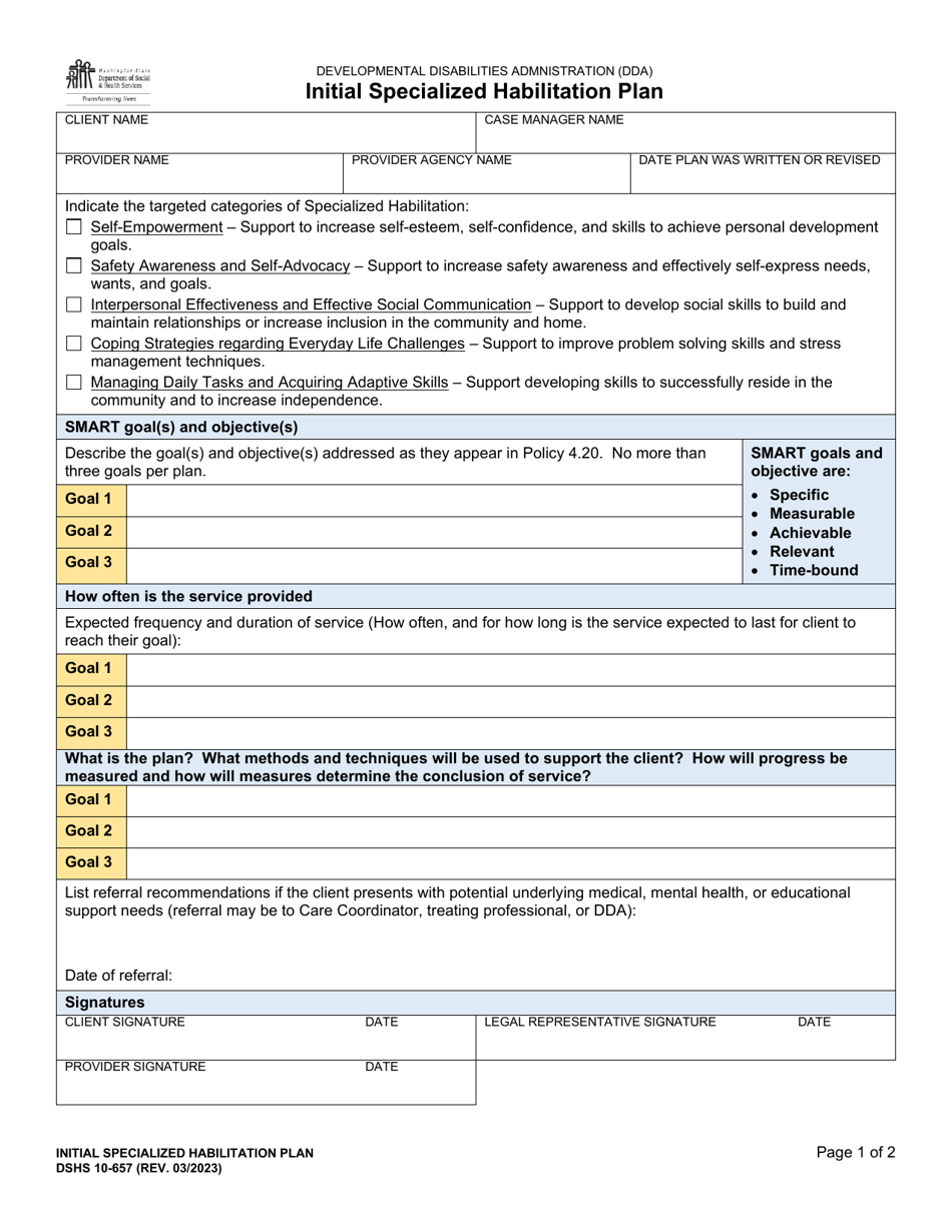 DSHS Form 10-657 Download Printable PDF or Fill Online Initial ... DSHS Form 10-657 Download Printable PDF or Fill Online Initial ...