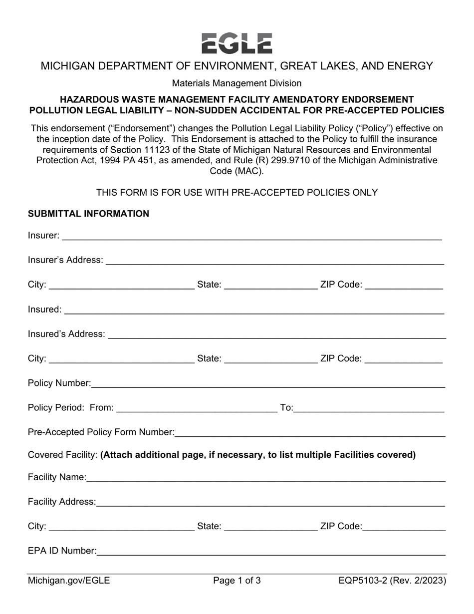 Form EQP5103-2 - Fill Out, Sign Online and Download Fillable PDF ...