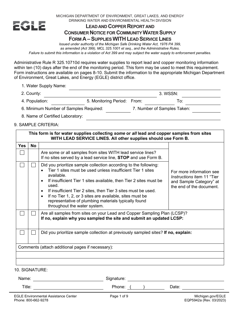 Form A (EQP5942A) - Fill Out, Sign Online and Download Fillable PDF ...
