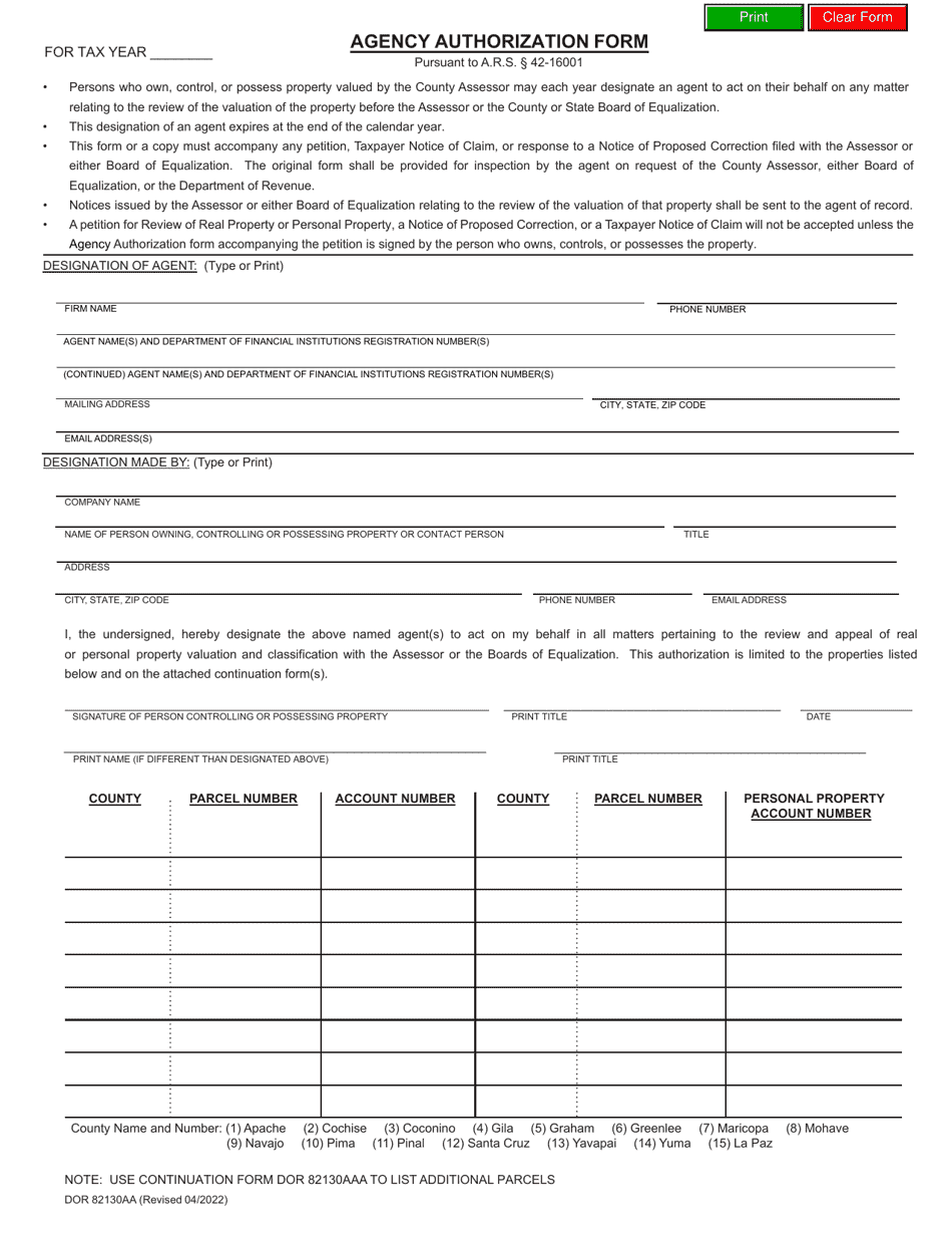 Form ADOR82130AA - Fill Out, Sign Online and Download Fillable PDF ...