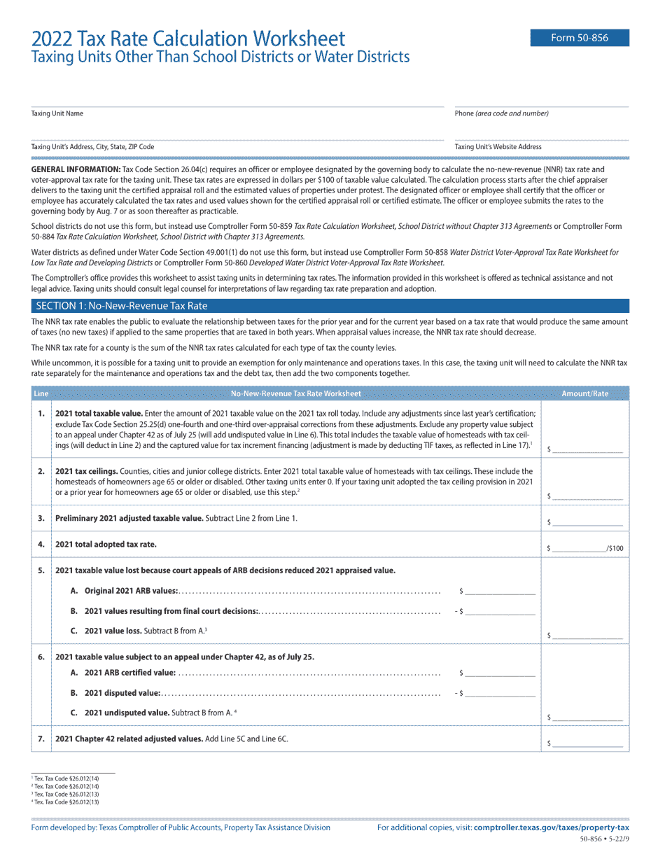 Form 50-856 - 2022 - Fill Out, Sign Online and Download Fillable PDF ...
