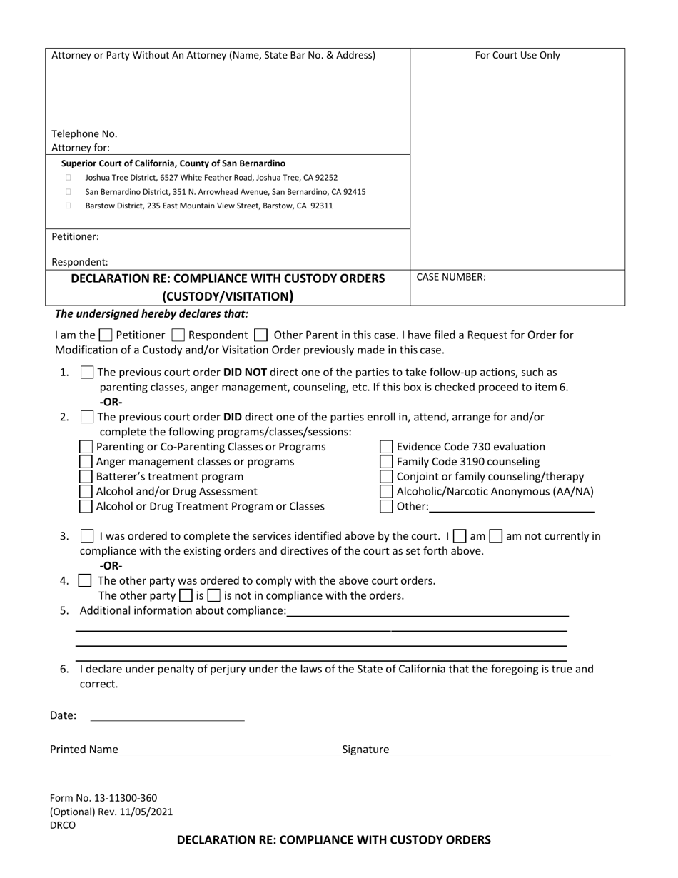 Form 13-11300-360 - Fill Out, Sign Online and Download Fillable PDF ...