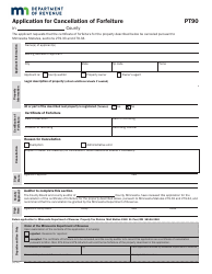 Form PT90 - Fill Out, Sign Online and Download Fillable PDF, Minnesota ...