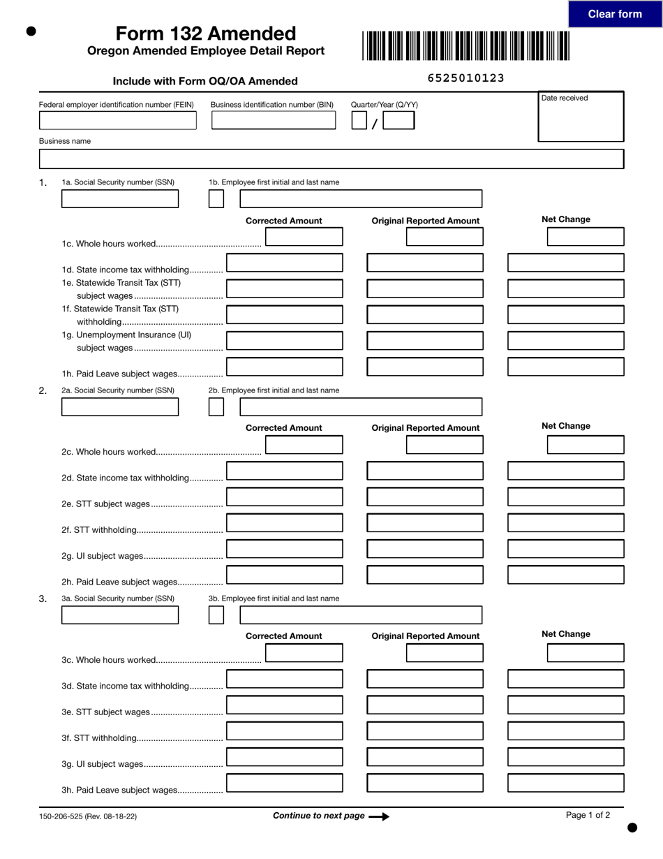Form 132 AMENDED (150-206-525) - Fill Out, Sign Online and Download ...