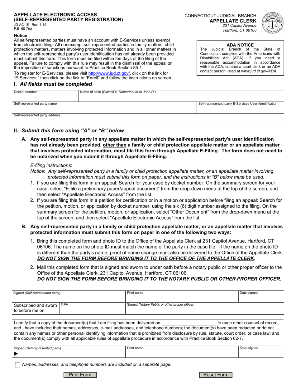 Form JD-AC-15 - Fill Out, Sign Online and Download Fillable PDF ...