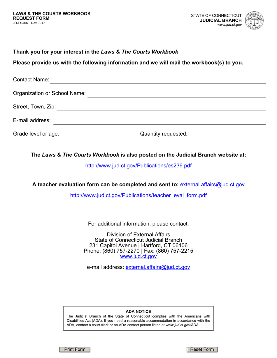 Form JD-ES-307 - Fill Out, Sign Online and Download Fillable PDF ...