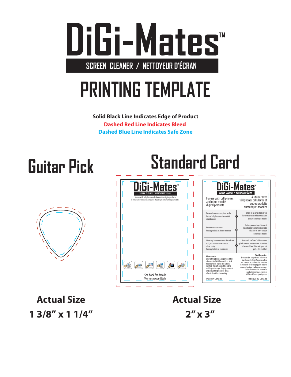 Free Printable Guitar Pick Template