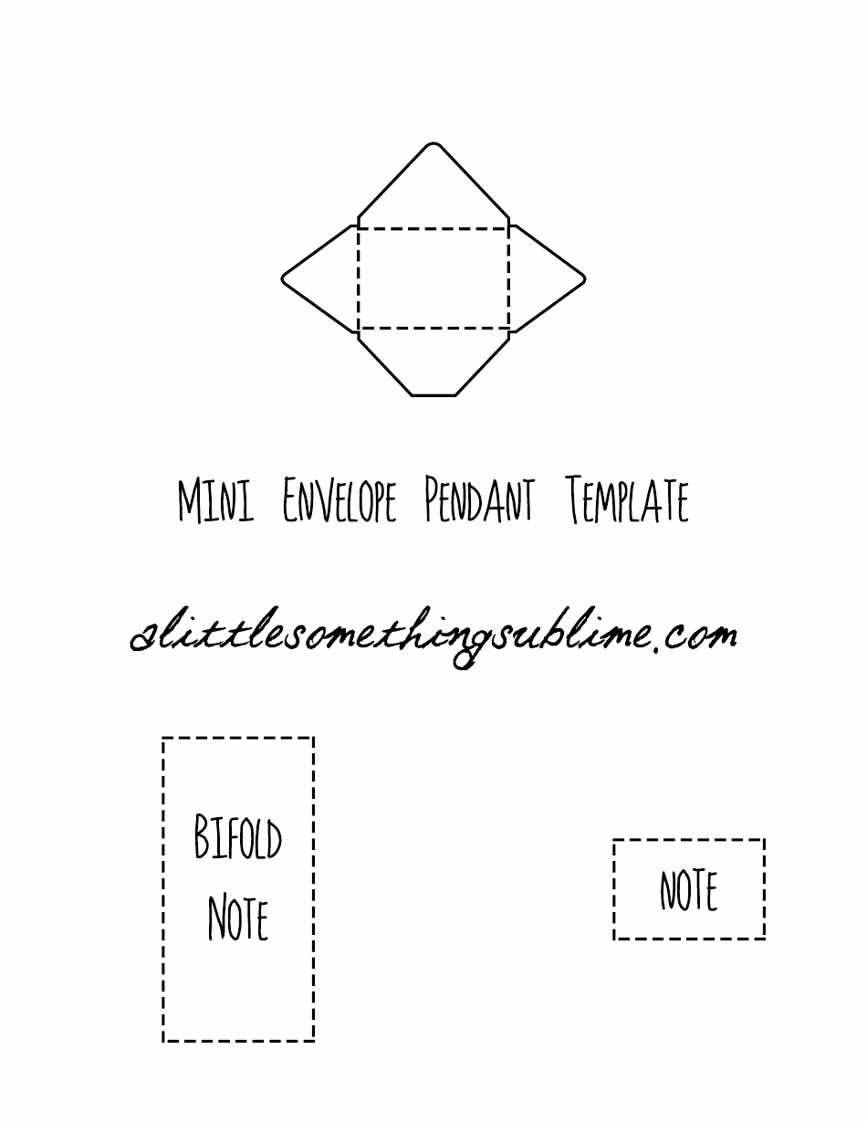 Mini Envelope Template - Note Download Printable PDF | Templateroller