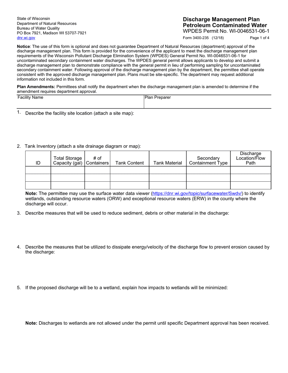 Form 3400-235 - Fill Out, Sign Online and Download Fillable PDF ...
