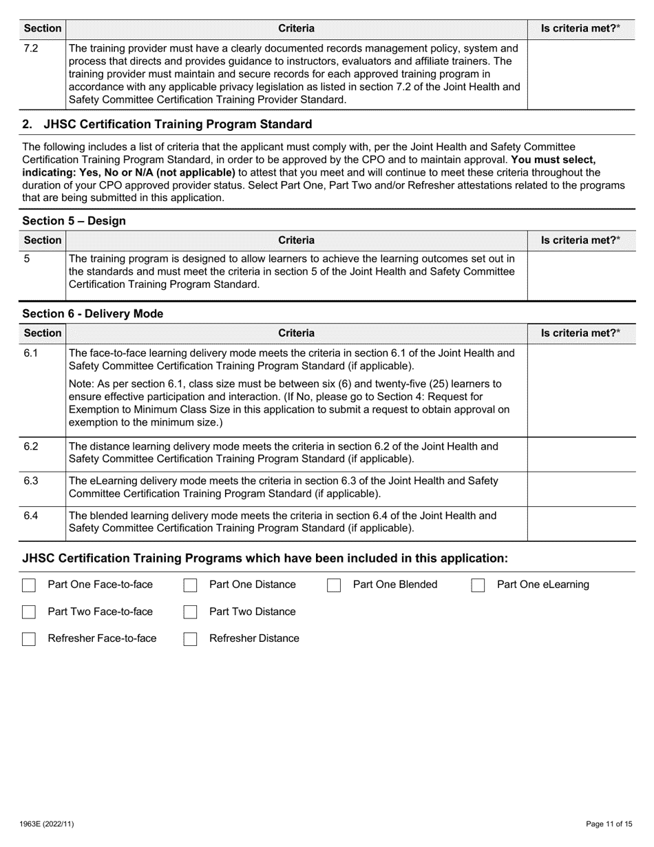Form 1963E - Fill Out, Sign Online and Download Fillable PDF, Ontario Canada | Templateroller