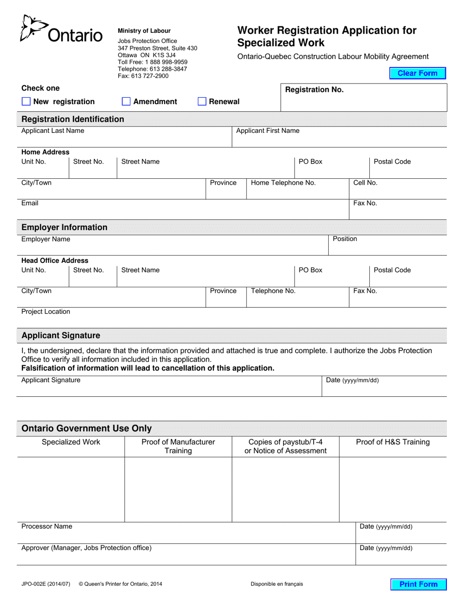 Form JPO-002E - Fill Out, Sign Online and Download Fillable PDF ...
