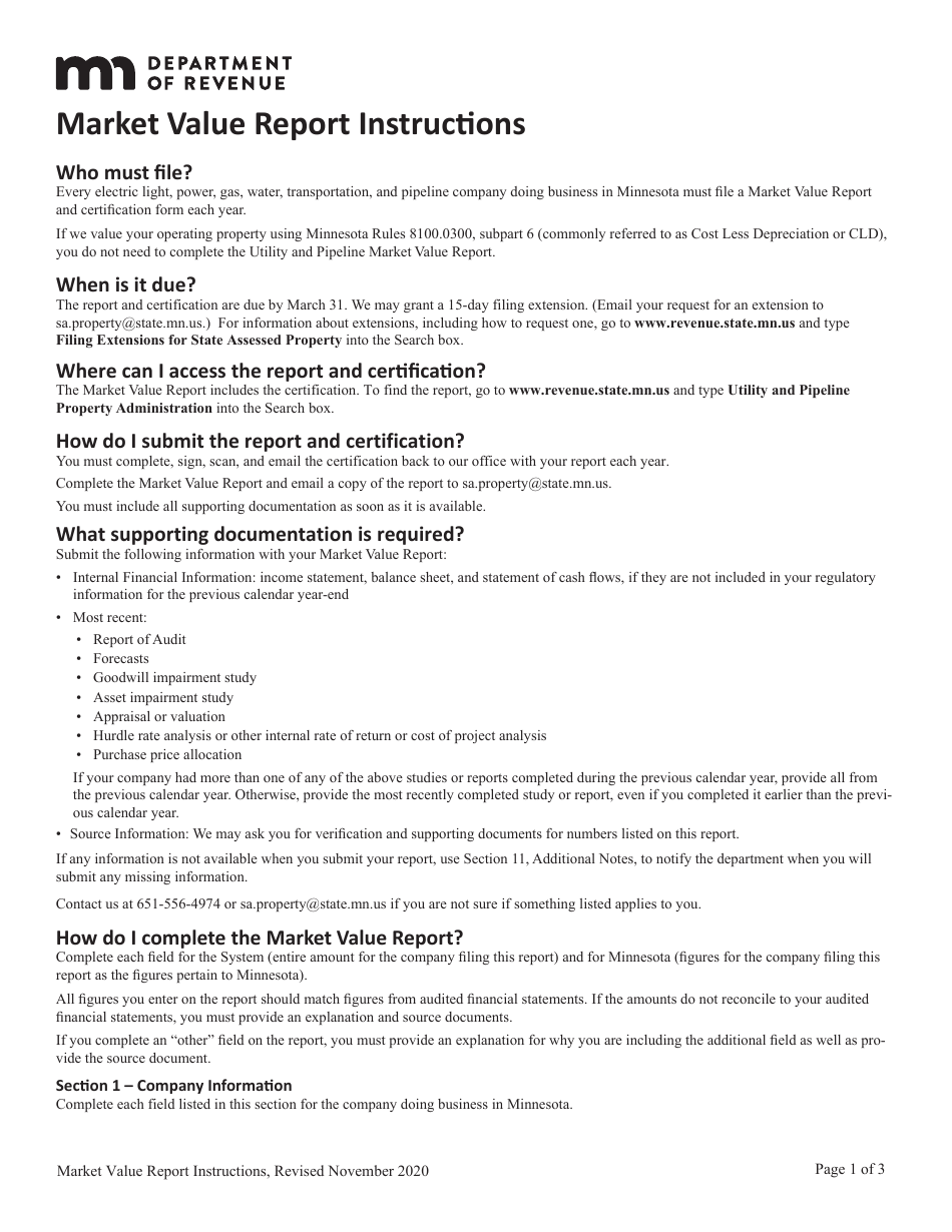 Download Instructions for Utility and Pipeline Market Value Report PDF ...