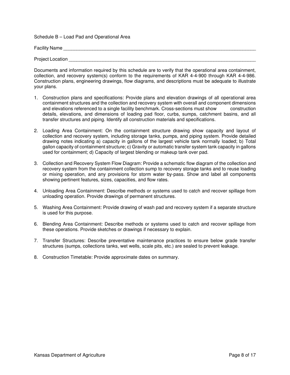 Kansas Application For Bulk Fertilizer Storage Facility Fill Out