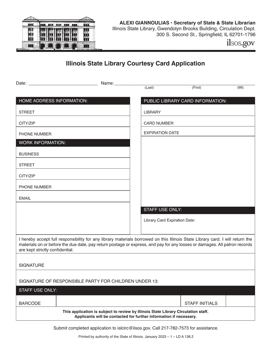 Form LD A138 - Fill Out, Sign Online and Download Fillable PDF ...