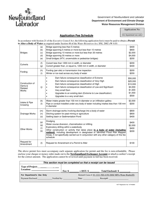 Water Permit Templates PDF. download Fill and print for free ...