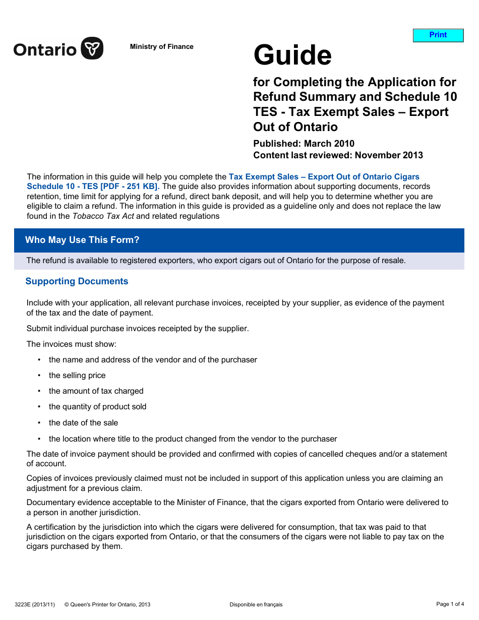 Form 3223E - Fill Out, Sign Online and Download Printable PDF, Ontario ...