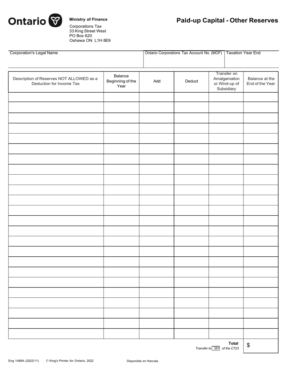 Form 1448A - Fill Out, Sign Online and Download Fillable PDF, Ontario ...