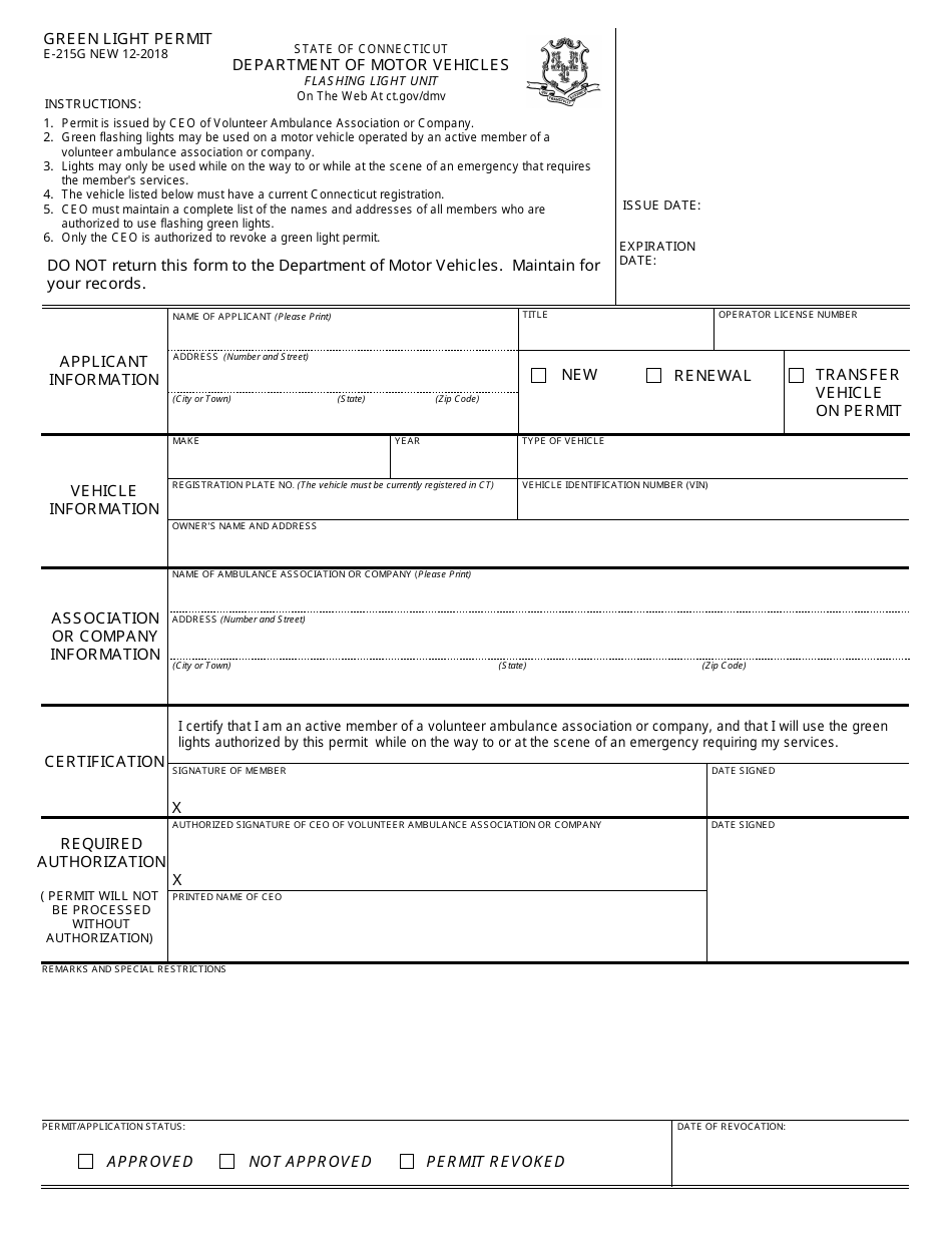 Form E-215G - Fill Out, Sign Online and Download Fillable PDF ...