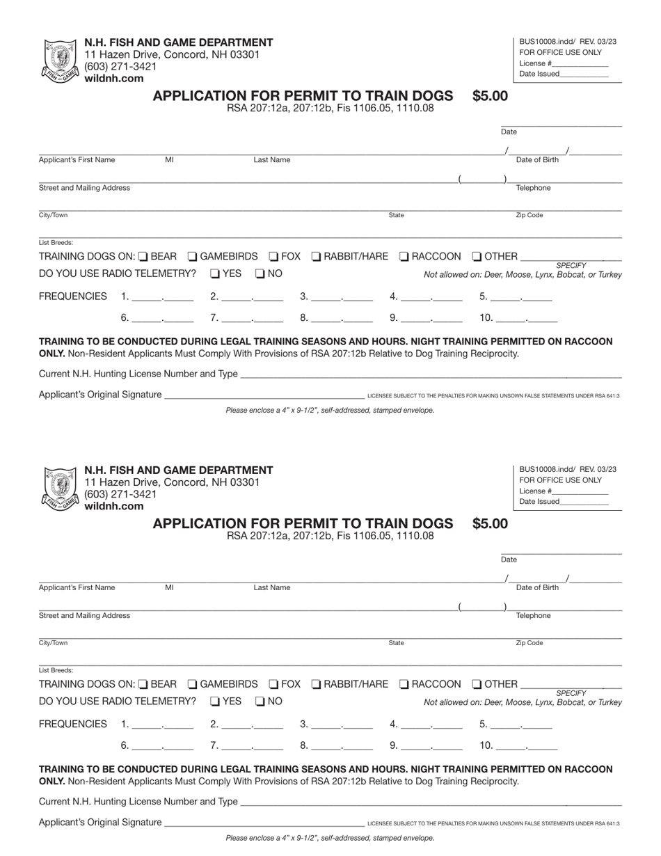 Form BUS10008 Download Printable PDF or Fill Online Application for ...