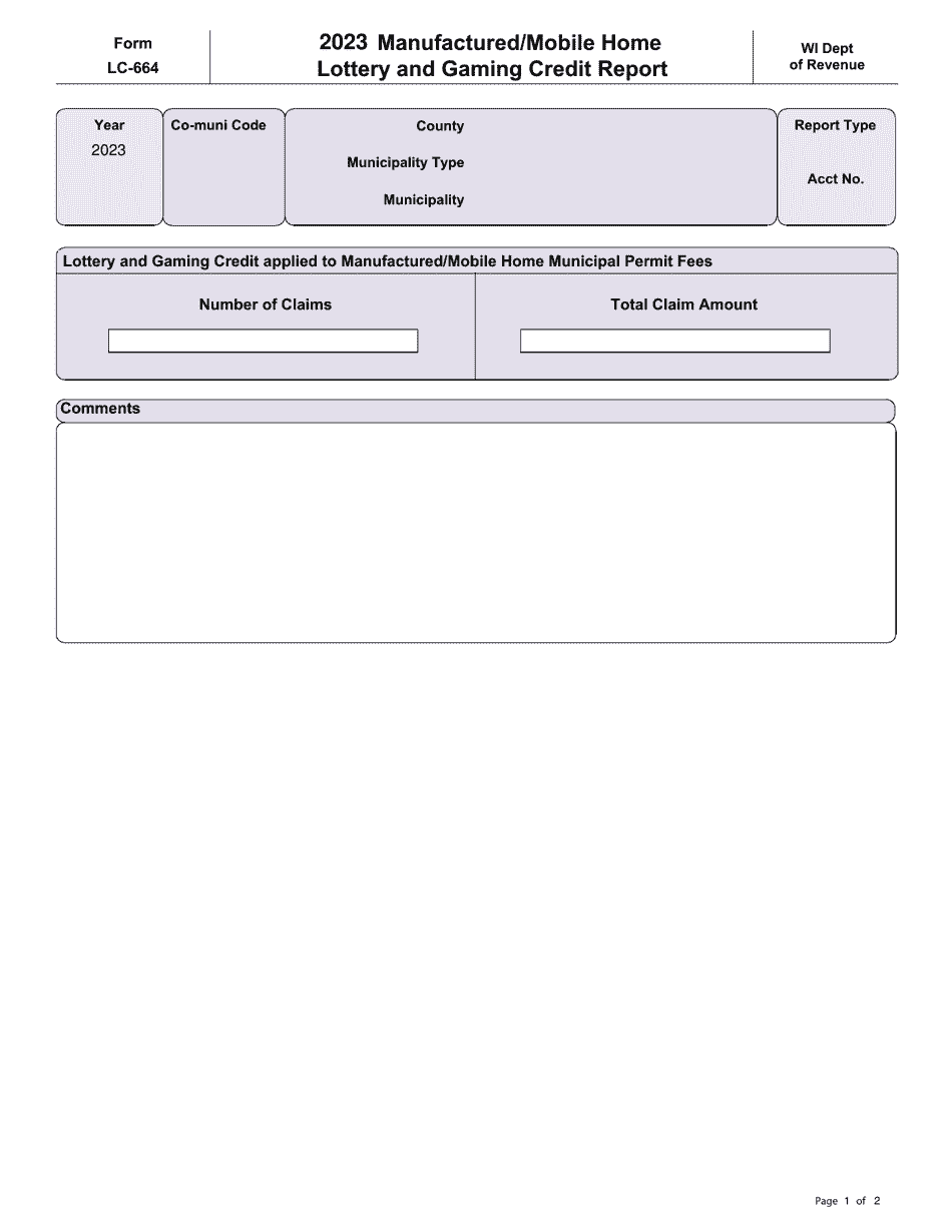 Form LC-664 - 2023 - Fill Out, Sign Online and Download Printable PDF ...