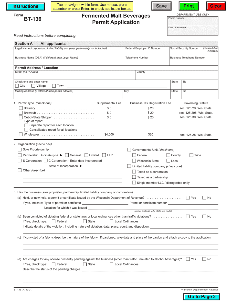 Form BT-136 - Fill Out, Sign Online and Download Fillable PDF ...