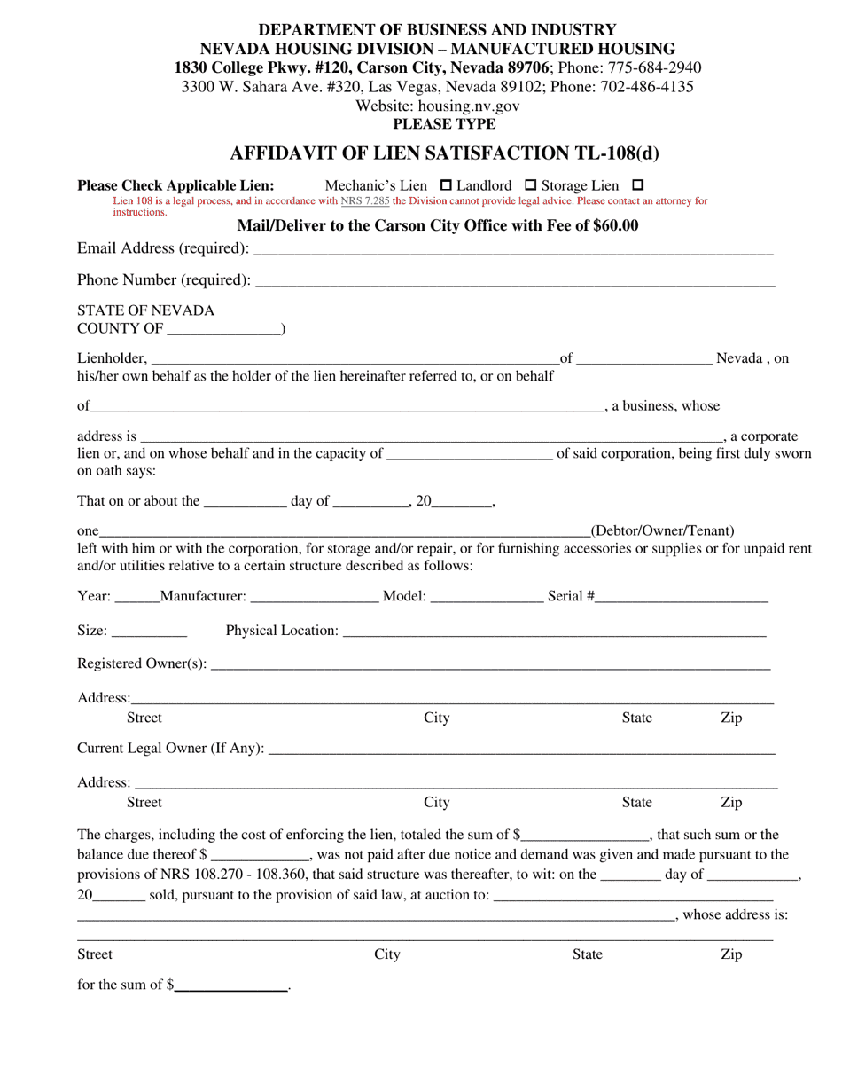 Form TL-108(D) - Fill Out, Sign Online and Download Fillable PDF ...