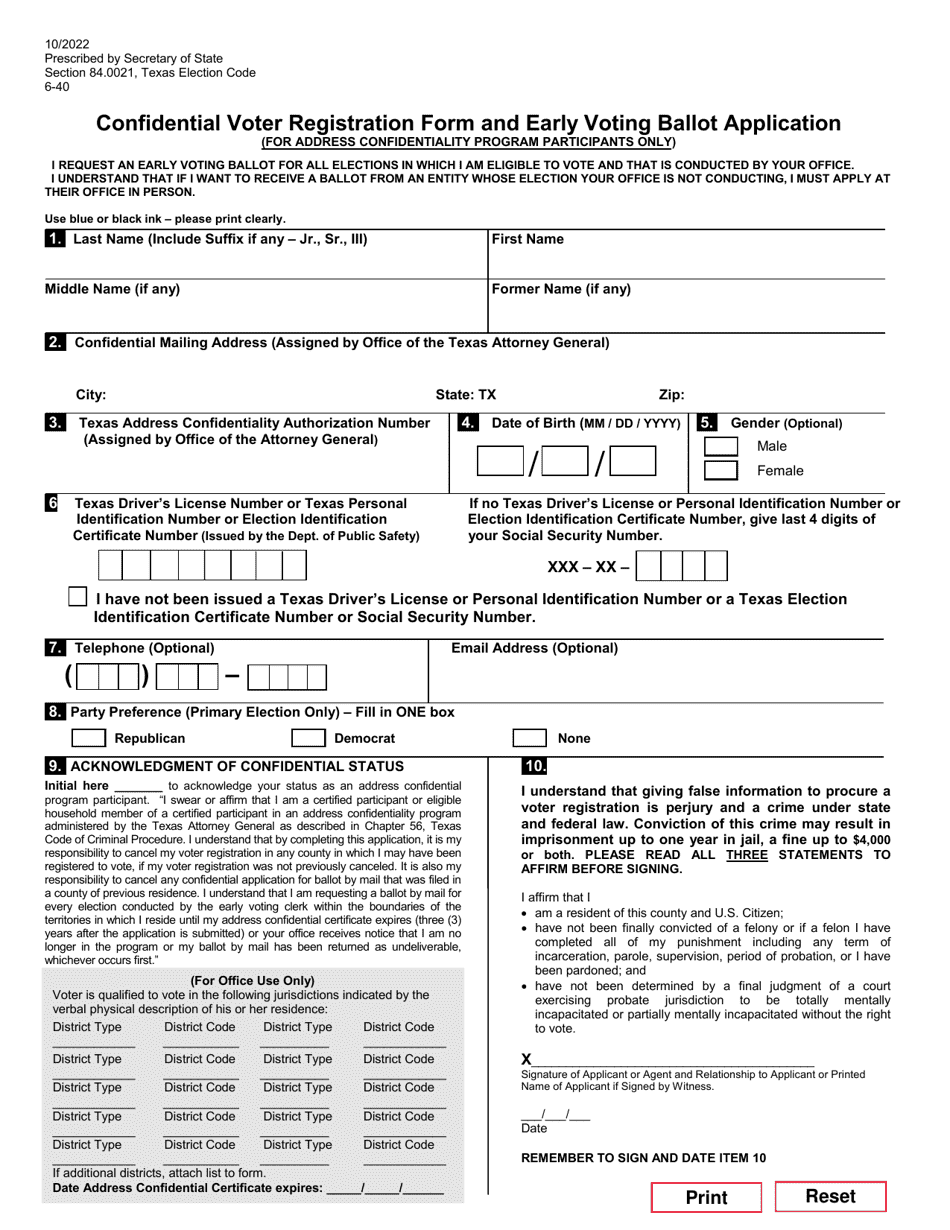 Form 6-40 - Fill Out, Sign Online and Download Fillable PDF, Texas ...