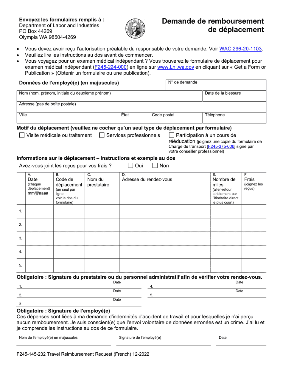 Forme F245-145-232 - Fill Out, Sign Online and Download Printable PDF ...
