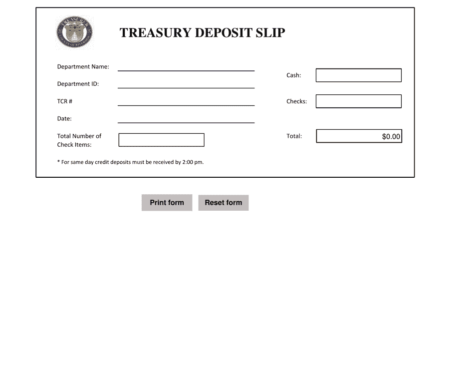 County of Riverside, California Treasury Deposit Slip - Fill Out, Sign ...