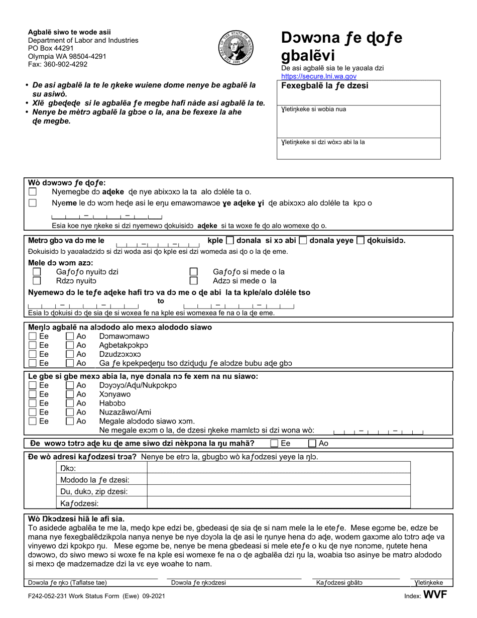 Form F242-052-231 - Fill Out, Sign Online and Download Printable PDF ...