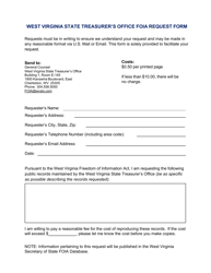 West Virginia Foia Request Form - Fill Out, Sign Online and Download ...