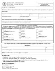 Form SFN17996 Download Fillable PDF or Fill Online Gaming Site ...