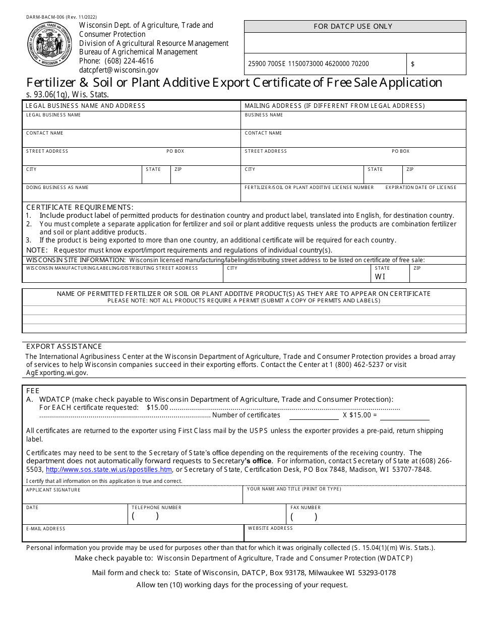 Form DARM-BACM-006 - Fill Out, Sign Online and Download Printable PDF ...