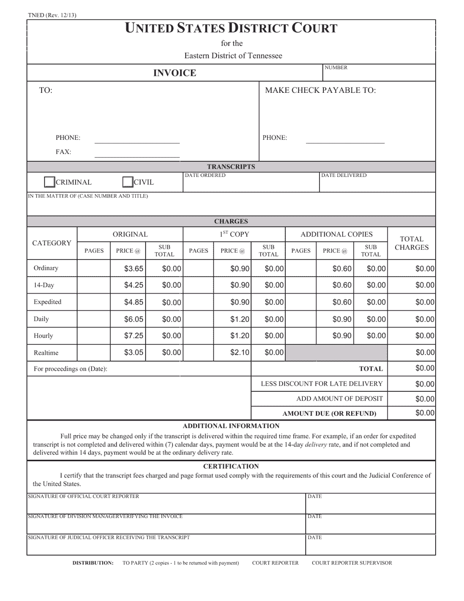 Form TNED - Fill Out, Sign Online and Download Fillable PDF, Tennessee ...