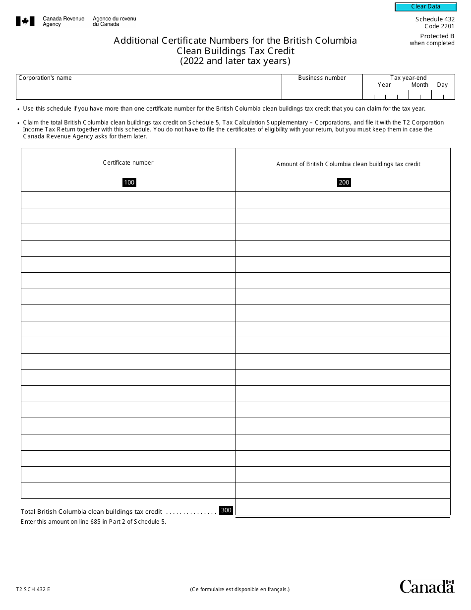 Form T2 Schedule 432 - Fill Out, Sign Online and Download Fillable PDF ...