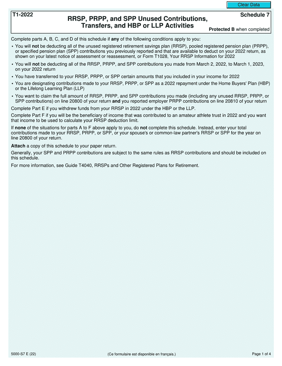 Form 5000 Schedule 7 - 2022 - Fill Out, Sign Online and Download ...